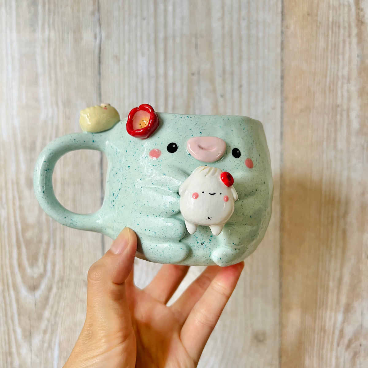 TARDIGRADE mug with dumpling friend – Muld Pottery