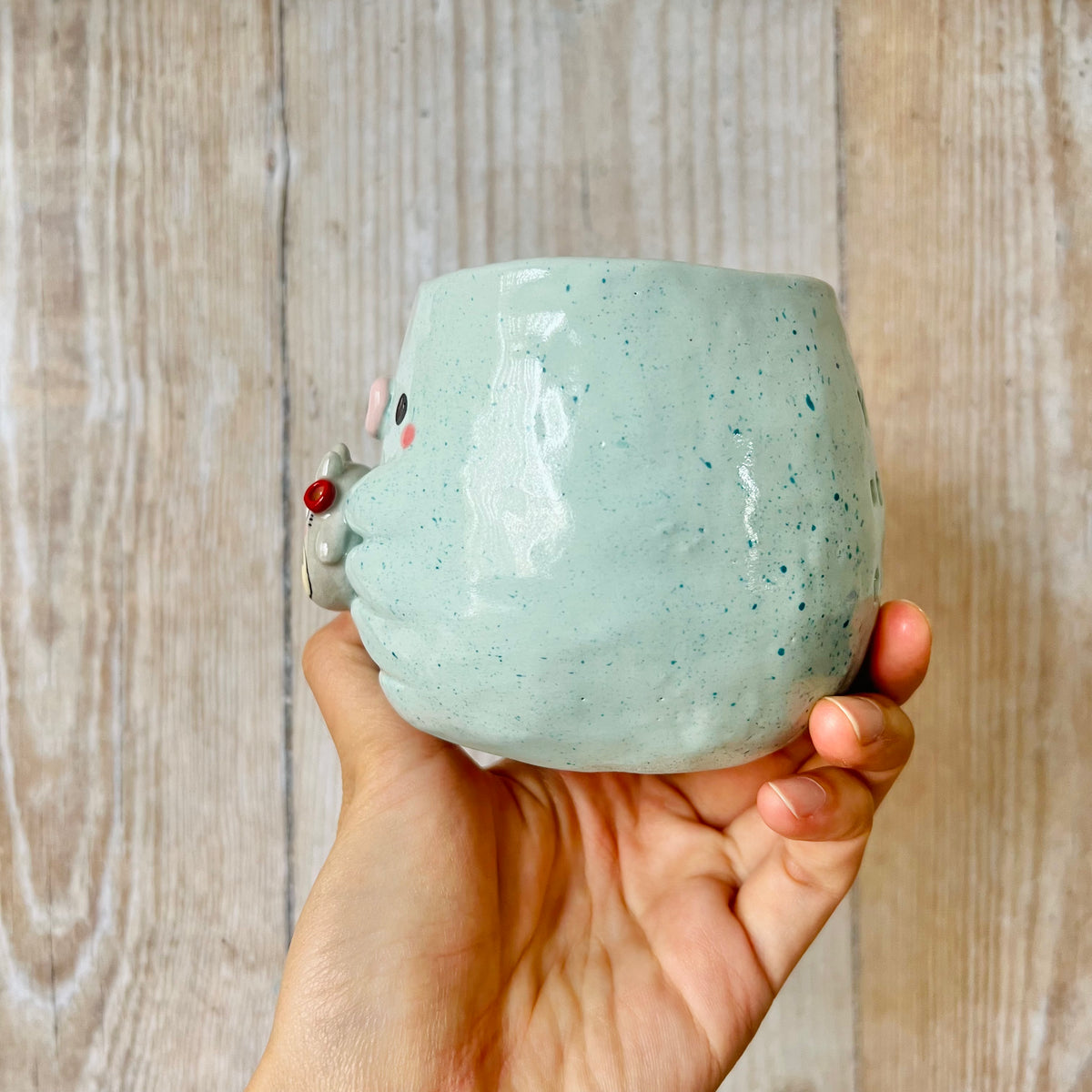 TARDIGRADE mug with Totoro friend – Muld Pottery