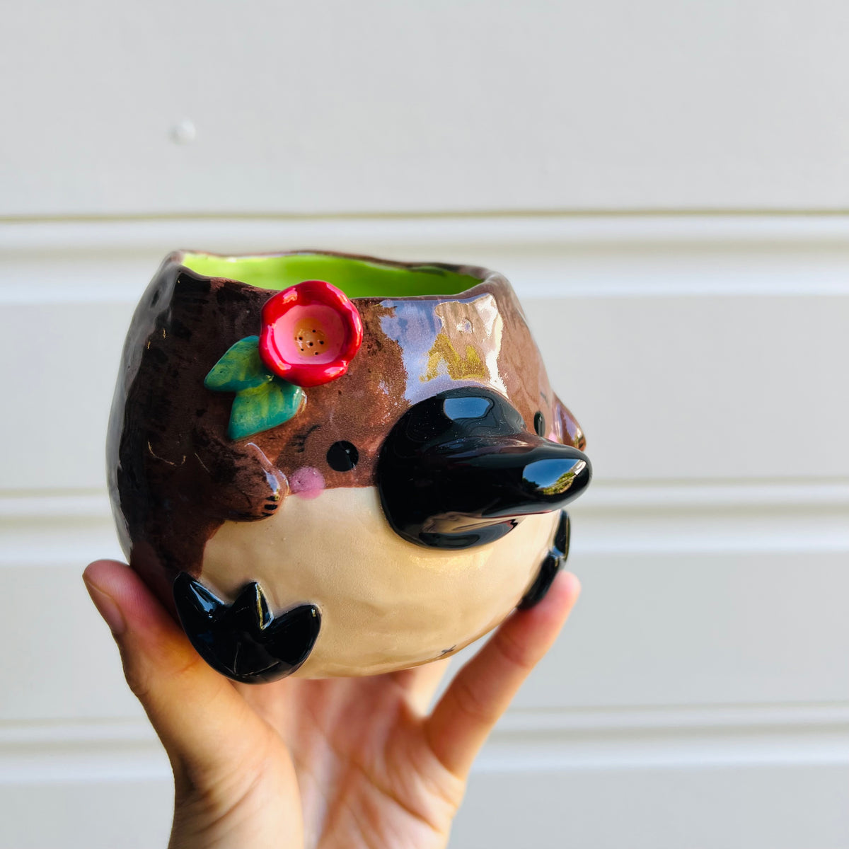 Flowery Platypus Pot – Muld Pottery